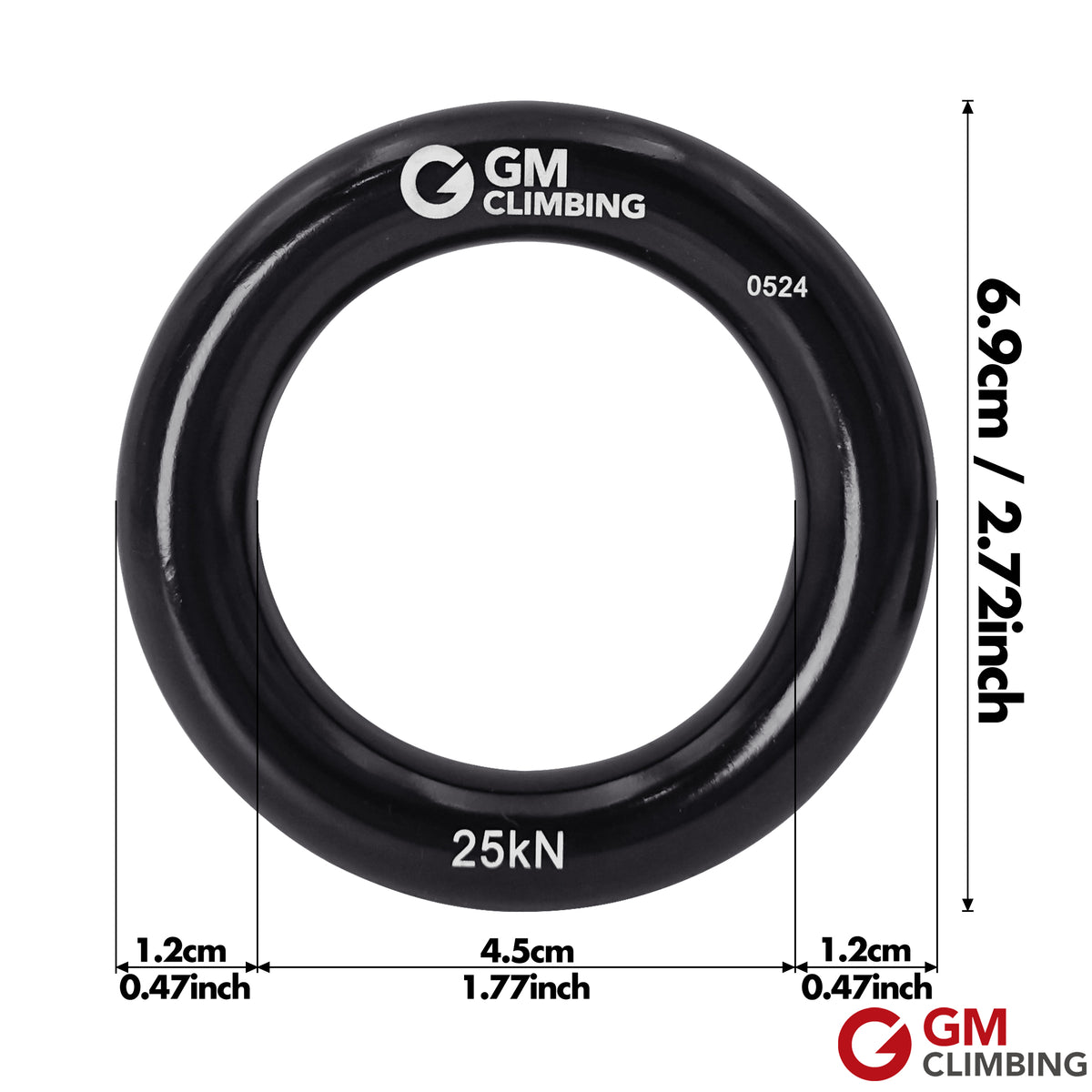 Rappel Ring Large - Black – GM CLIMBING